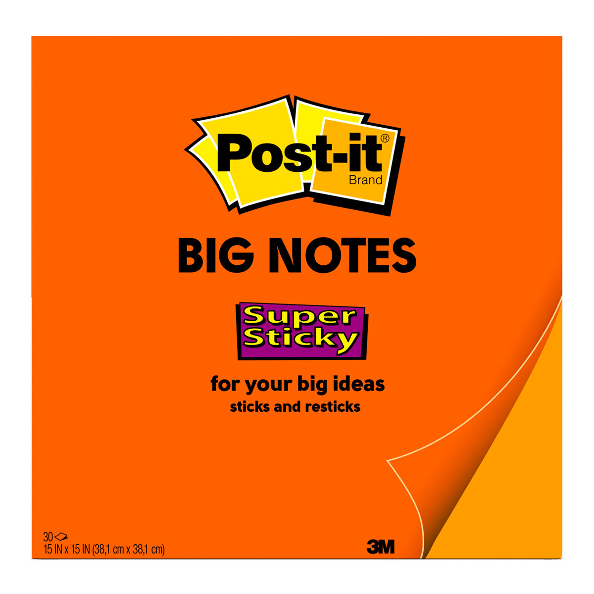 Post It Notas SÚper Adhesivas Big Notes Naranja Office Depot El Salvador